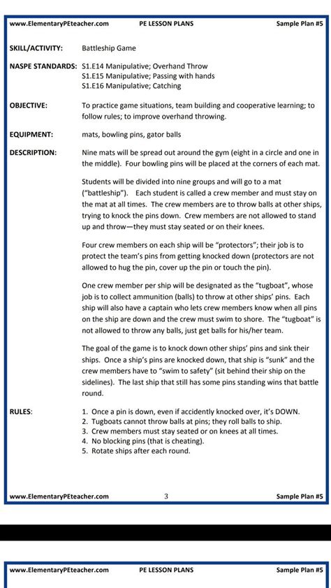 Lesson Plan Sample And Skills Activities