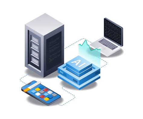 Artificial Intelligence Technology Server Vector Image