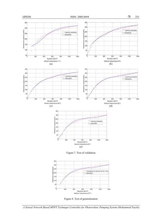 A Neural Network Based MPPT Technique Controller For Photovoltaic Pumping System PDF