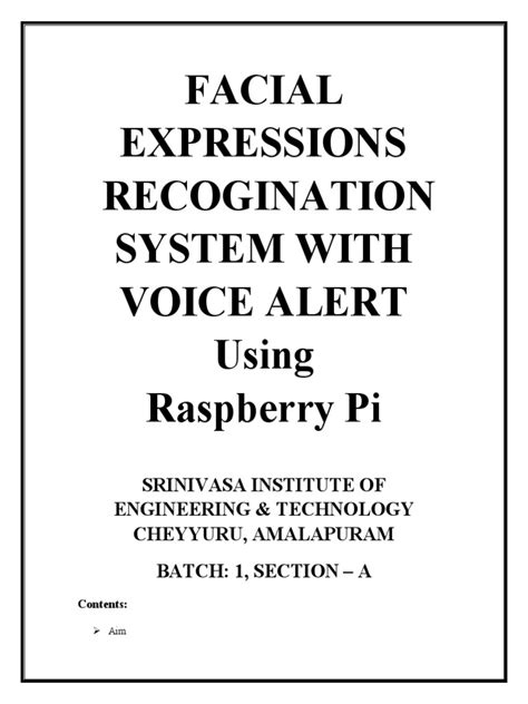 Batch 1 Ece A Section Pdf Raspberry Pi Computer Monitor
