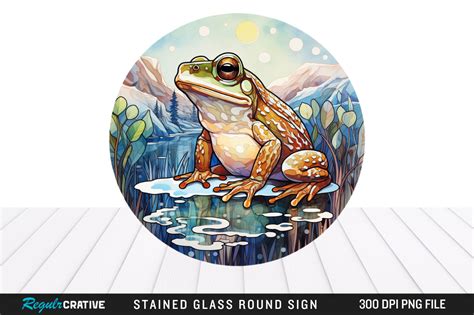 Stained Glass Frog Png Wind Spinner Graphic By Regulrcrative · Creative