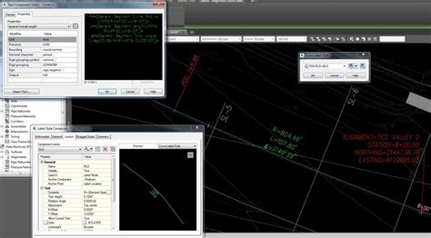 solved how to add an alignment curve label that begins at a specific