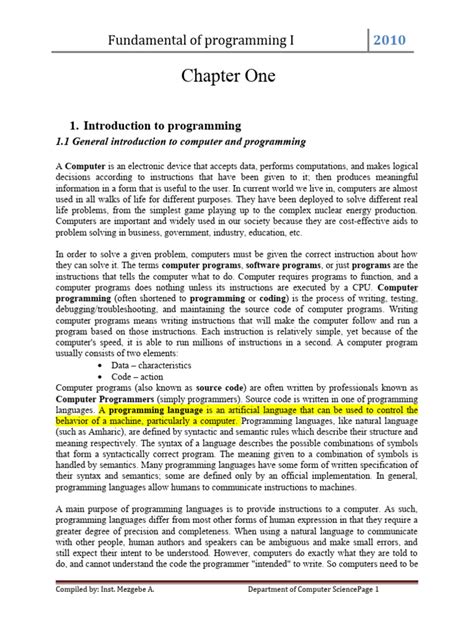 C Module Chapter 1 Pdf