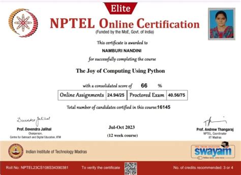Nptel Python Programming Computationalthinking Pythondeveloper Nandini Namburi