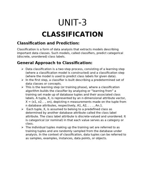 Data Mining Unit 3 Pdf