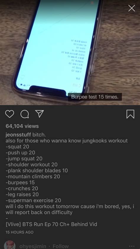 Jk Workout Workout Workout List Kpop Workout