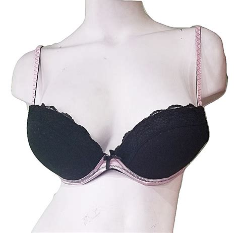 Black Mesh Pink Satin Push Up Bra Wholesalecamel