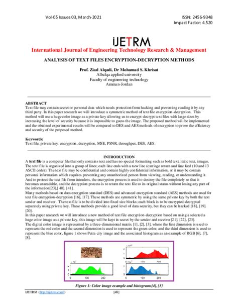 Pdf Analysis Of Text Files Encryption Decryption Methods
