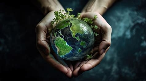 Premium Ai Image The Hands Holding The Earth Symbolic Of Reuse Reduce Recycle And Refuse In