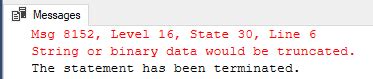 String Or Binary Data Would Be Truncated In SQL DatabaseFAQs
