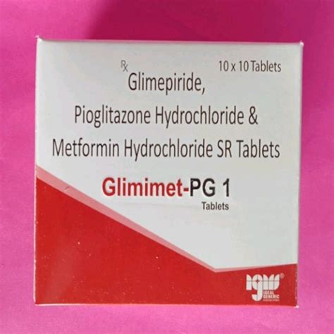 Glimepiride Pioglitazone Hydrochloride Metformin Hydrochloride Sr
