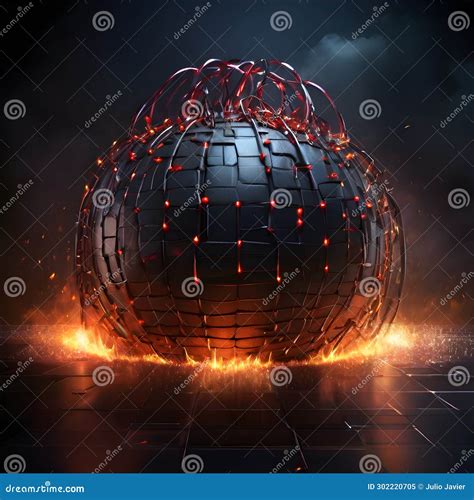 A Visualization Of Computer Network Firewall And Computer Connections Stock Image Image Of