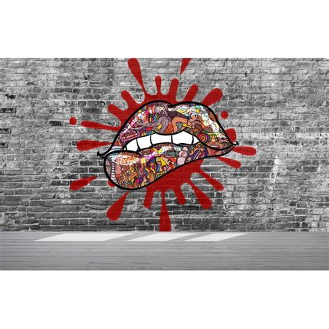 3d Wallpaper Modern Wallpaper Bright Wallpaper Abstract Lip Wall