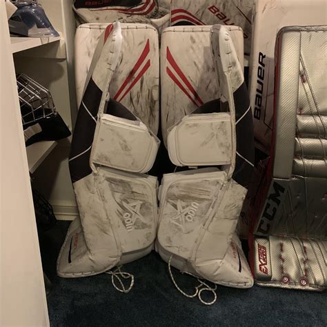 Bauer Vapor 1x Goalie Leg Pads Senior Luke Cavallin Pro Stock Size Medium Sidelineswap
