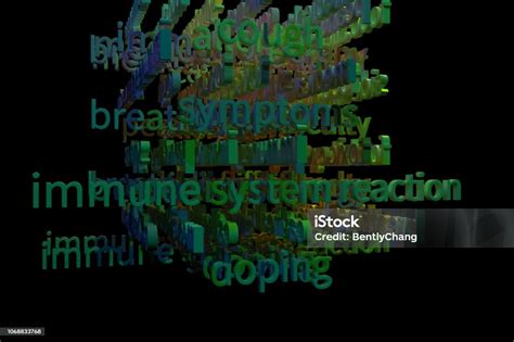 어두운 배경으로 추상 Cgi 활판 인쇄 술 건강 관련 키워드 구름 그래픽 디자인에 대 한 배경 화면입니다 3d 렌더링입니다 0명에 대한 스톡 사진 및 기타 이미지 Istock