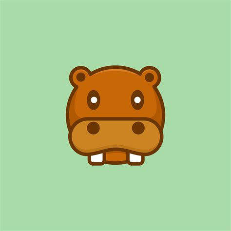 Cute Hippo Design Illustration 16423082 Vector Art At Vecteezy