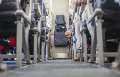 Normal Class Passenger Jet Airliner Corridor Stock Image Image Of