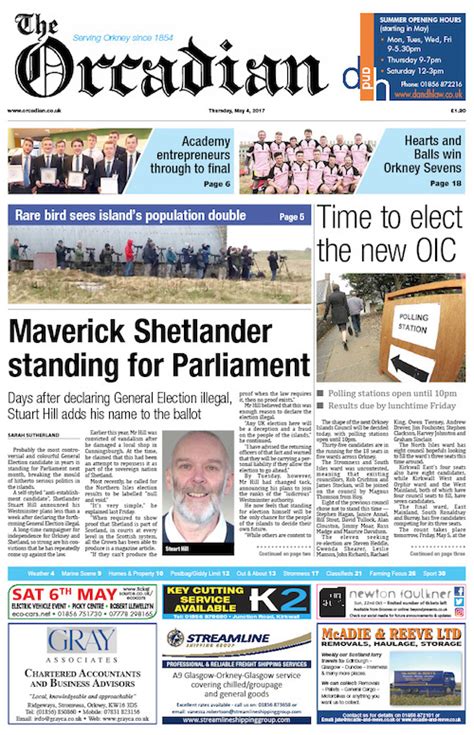In This Weeks Edition Of The Orcadian The Orcadian Online