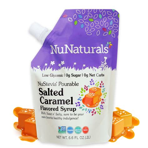 Salted Caramel Pourable Stevia Syrup Stevia By Nunaturals