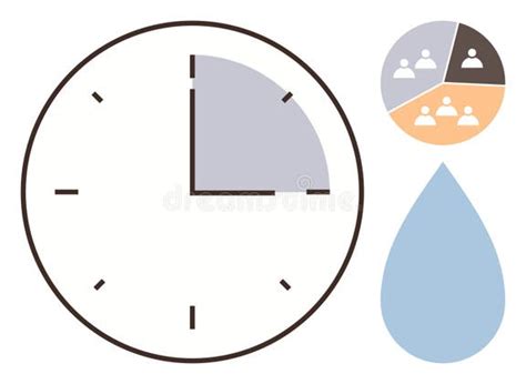 Time Management And Resource Allocation With Pie Chart And Water Drop