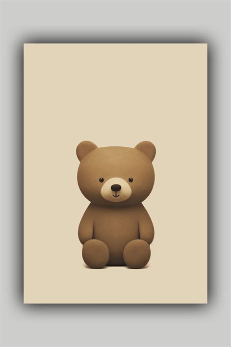 Luna Marissa Sevimli Ayı Poster Çerçevesiz Duvar Posteri Fiyatı
