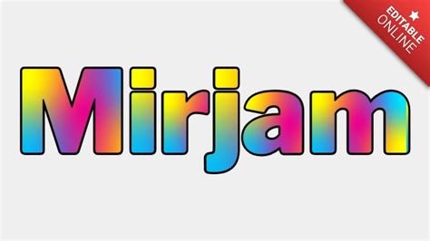 Mirjam Rainbow Text Effect Generator