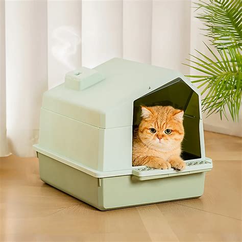 Foldable Cat Litter Tray Kitten Litter Box Pet Loo With Scoop And Lid