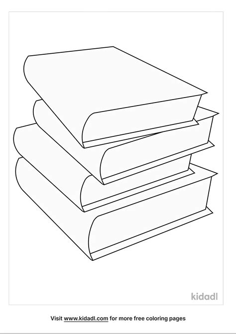 Books Stack Book Stacked Clip Drawing Pile Coloring Pages Clipart