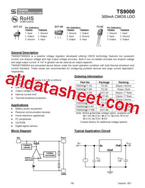 TS9000 Datasheet(PDF) - Taiwan Semiconductor Company, Ltd