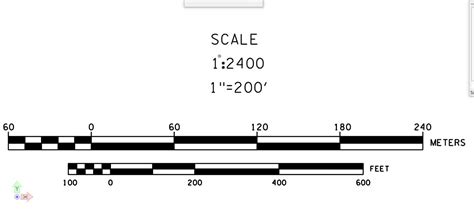 Graphic Scale In Feet And Meters In Autocad Civil 3d Software Cad