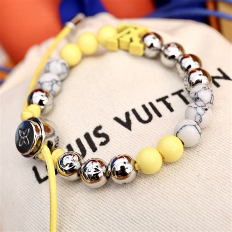 LV 黃珠銀珠手鍊 LV飾品 LV手鍊
