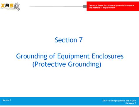 Power Distribution Grounding Of Equipment Enclosures PPT Slide Deck