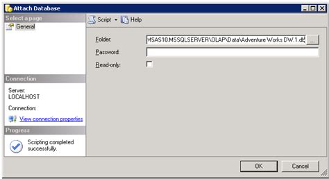 how to detach and attach a sql server 2008 analysis services database