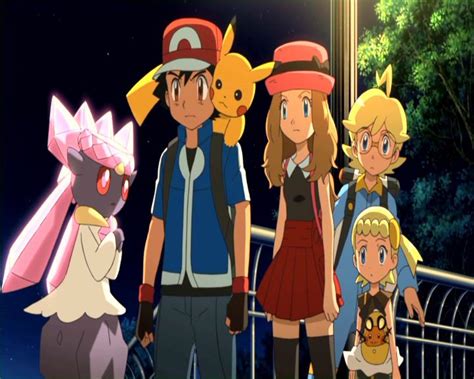 Diancie Ash Ketchum Pikachu Serena Dedenne Bonnie And Clemont