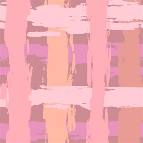 Premium Vector Pink Hand Drawn Dry Brush Grid Seamless Pattern