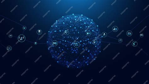 Premium Vector Abstract Internet Of Things Concept Iot Internet Of