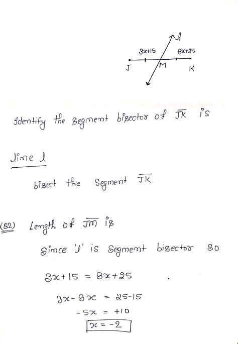 Identify The Segment Bisector Of Jk Then Find Jm Deals