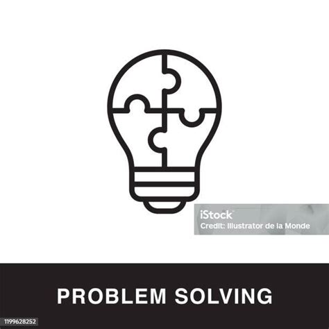 Problem Solving Outline Icon Design Stock Illustration Download Image