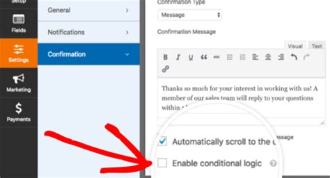 How To Create Conditional Form Confirmations
