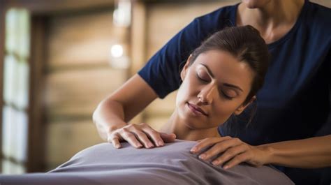 Premium Photo Massage Therapists Shiatsu Technique Client On Tatami Mat