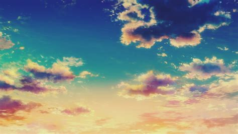 Аниме фон небо с облаками фото и картинки Abrakadabra Fun