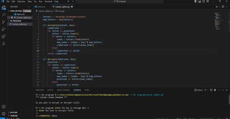 Rajni Junghare On Linkedin Python Programming Cybersecurity Learningbydoing Caesarcipher