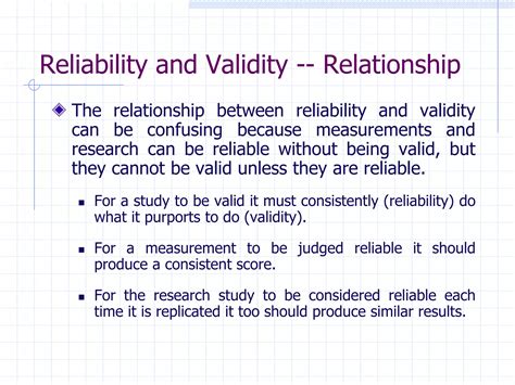 Reliability And Validity PPT