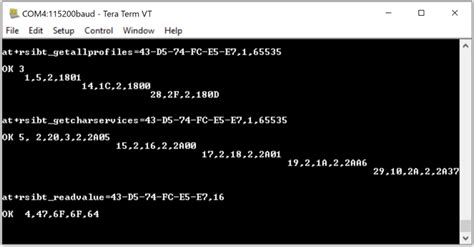 Ble Central Main Mode Tera Term Script At Command Examples Rs9116w Wiseconnect V2104