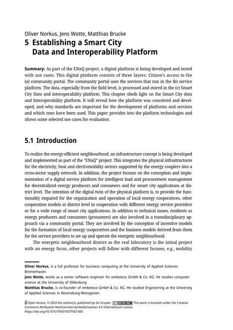 PDF Establishing A Smart City Data And Interoperability Platform