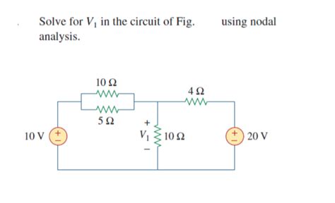 Solved Solve For VI In The Circuit Of Fig Using Nodal Chegg