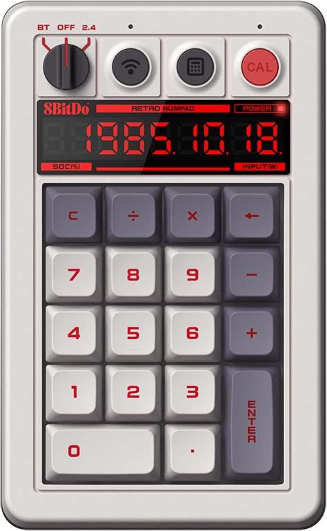 Jp 8bitdo レトロ 18 メカニカル テンパッド、電卓モードをサポート、windows および Android 用 Bluetooth 2 4g 有線テンパッド