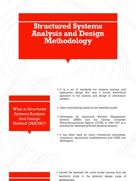 Structured Systems Analysis And Design Methodology Updated Report Pdf Systems Theory