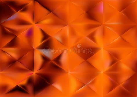 Bright Orange Triangle Pattern Background Stock Vector Illustration