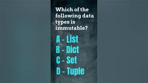 Python Quiz Data Types Mutable Vs Immutable Python Programming Pythontutorial Data